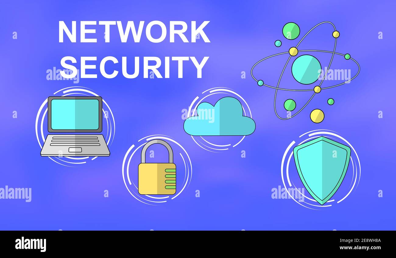 Illustration of a network safety concept Stock Photo - Alamy