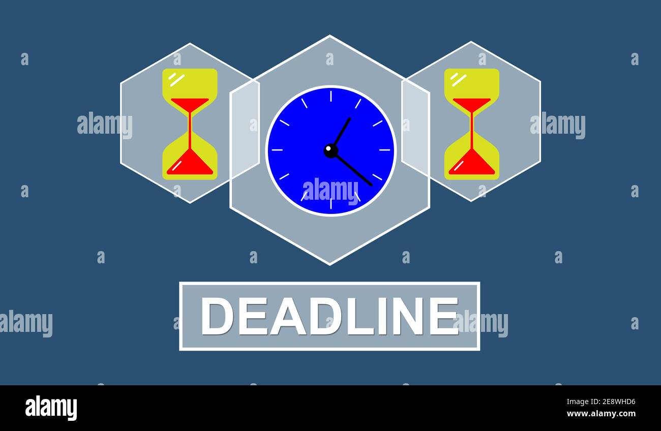 Illustration of a deadline concept Stock Photo - Alamy