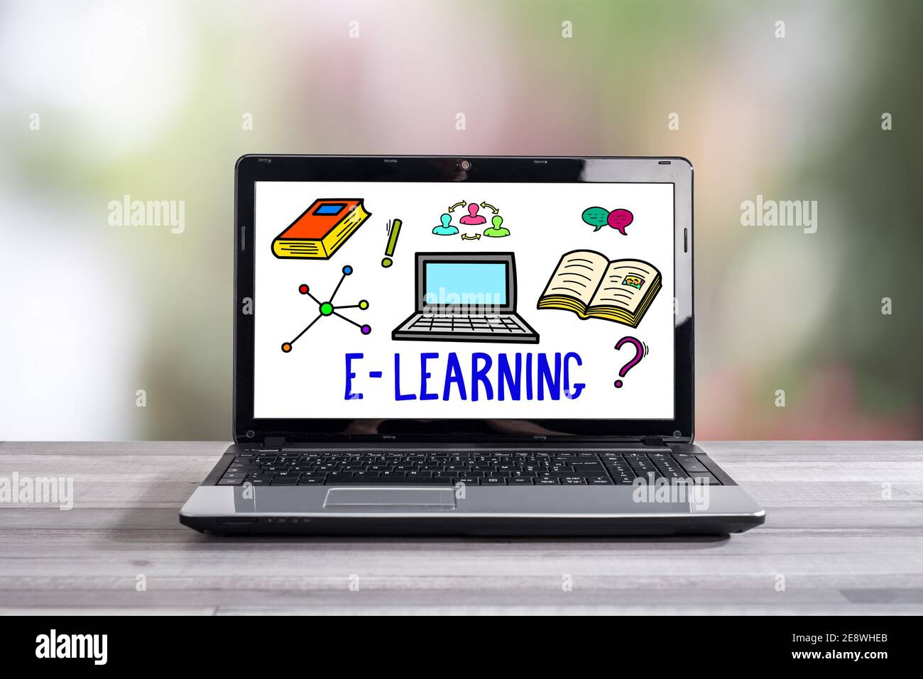 E-learning concept shown on a laptop screen Stock Photo - Alamy
