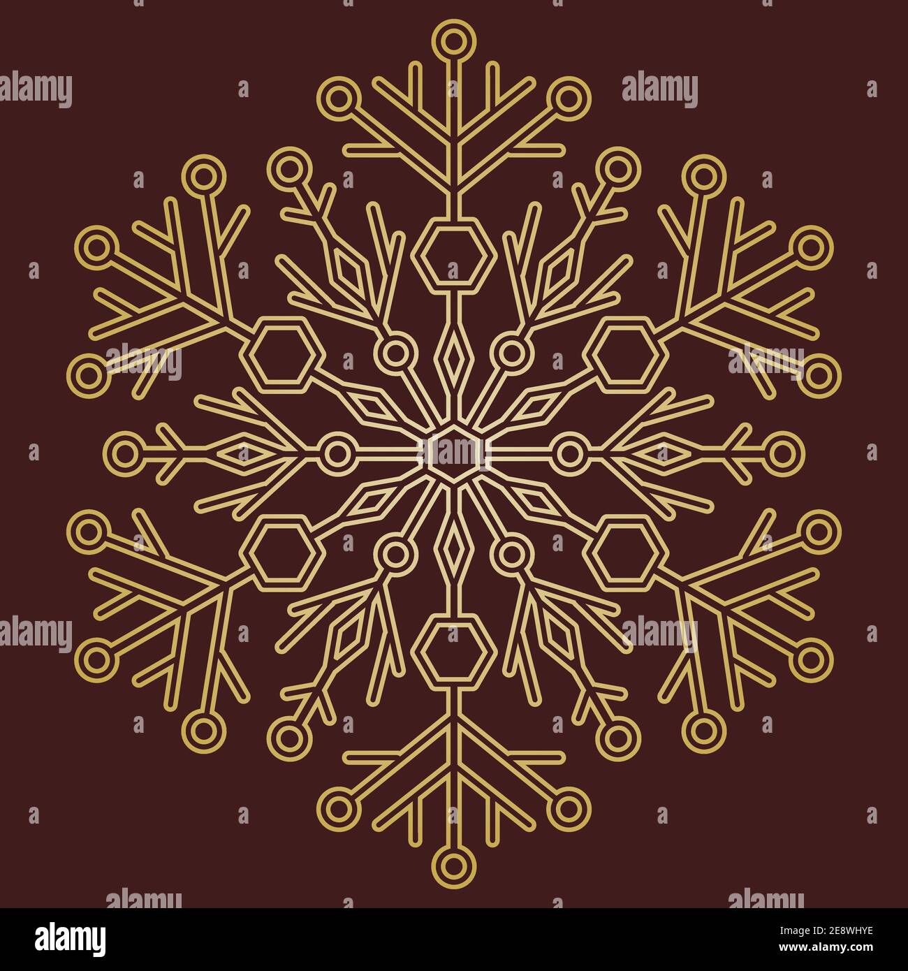 Vector Round Snowflake Stock Vector Image & Art - Alamy