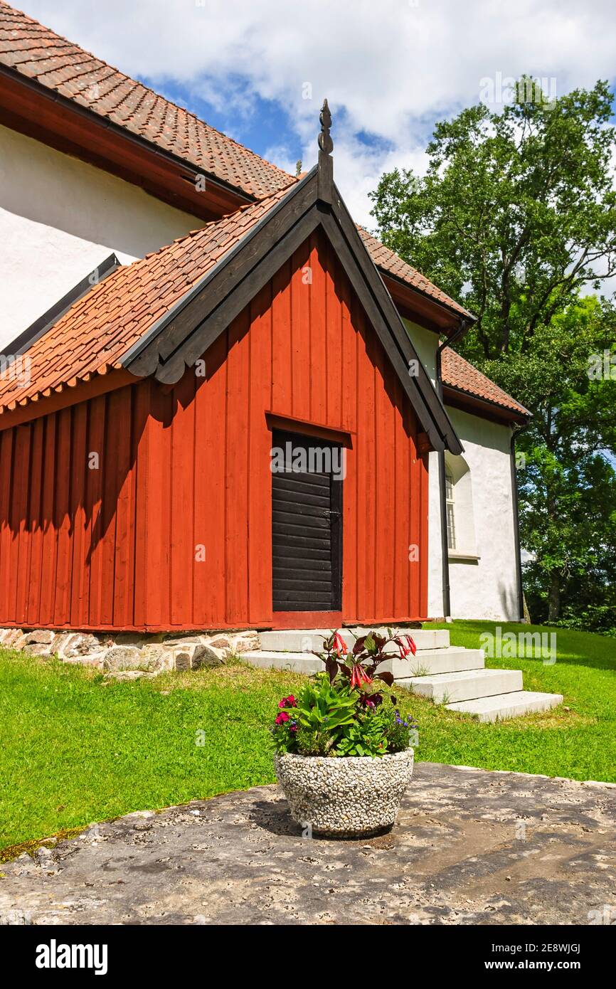 Church porch at an old swedish church Stock Photo - Alamy