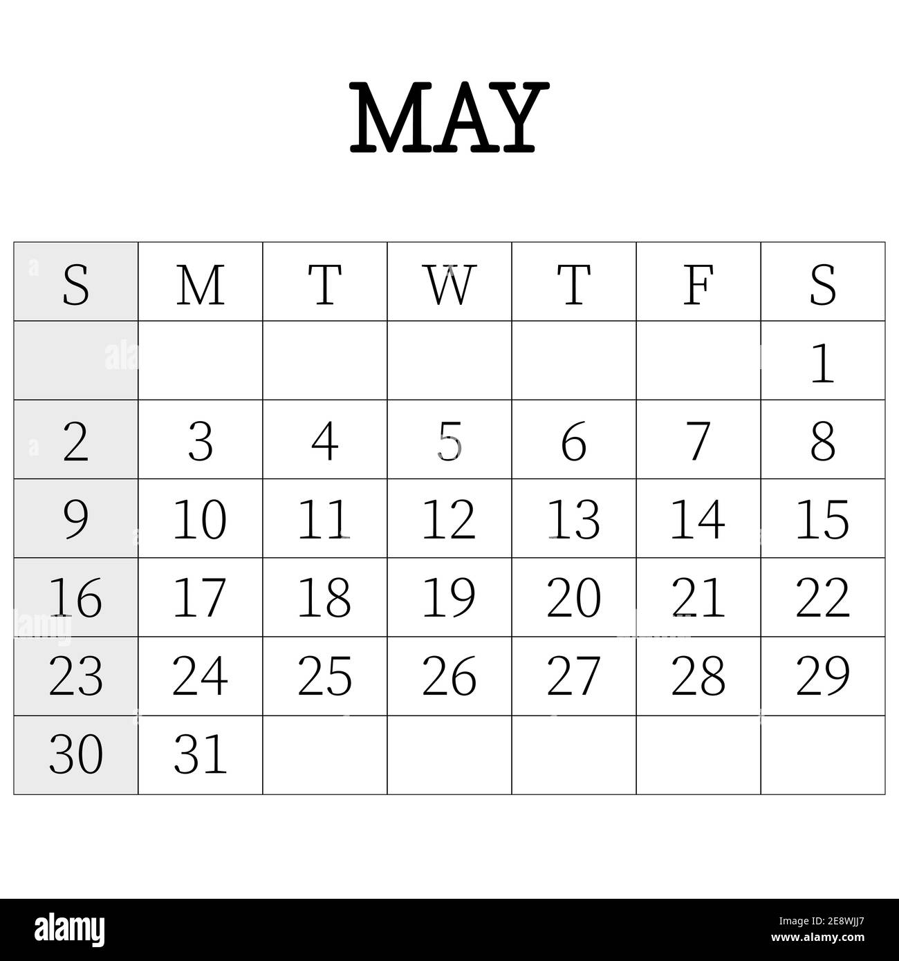 Months and annual planning Black and White Stock Photos & Images - Alamy