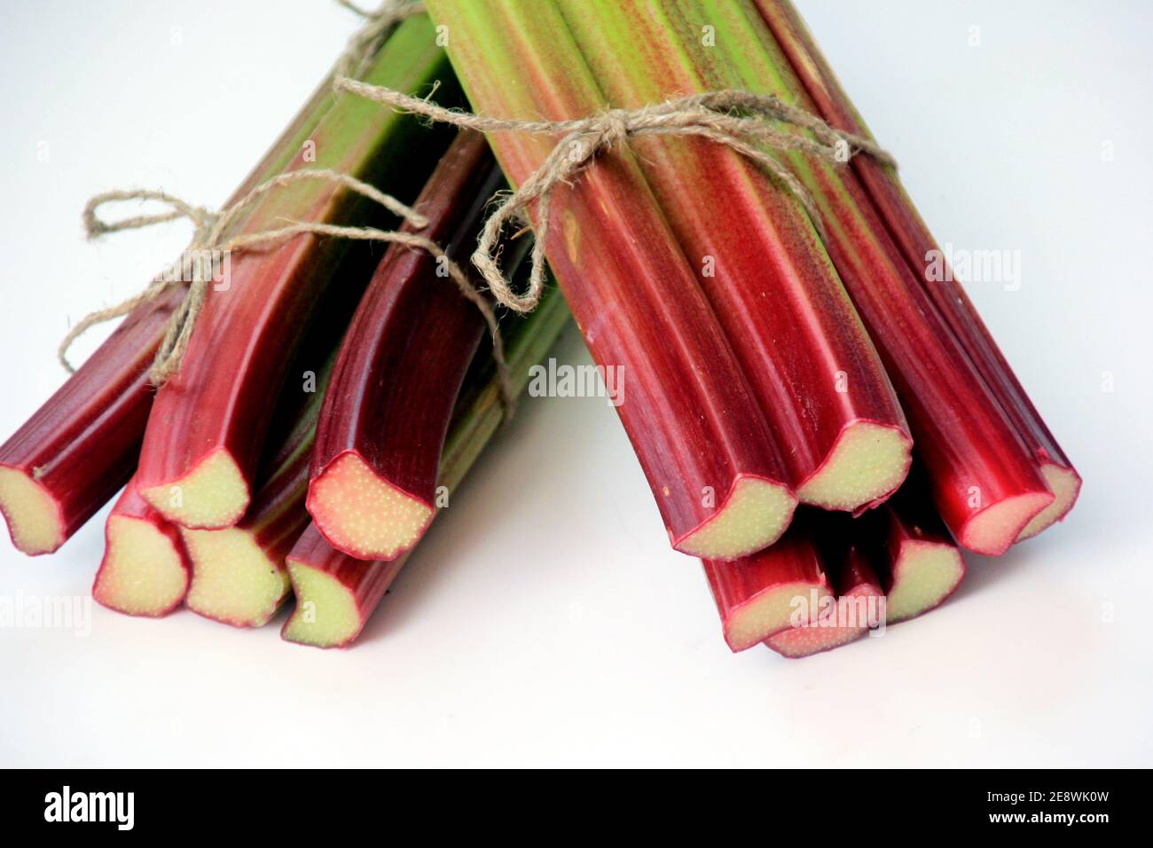 Rhubarb food photo on white background Stock Photo - Alamy