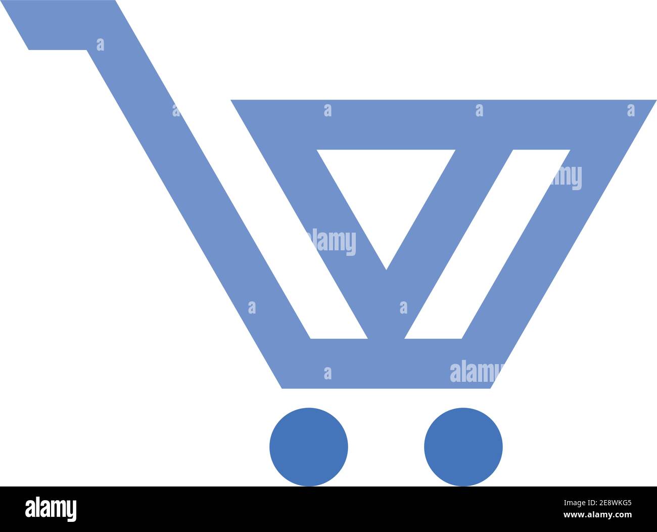 cart abstract letter v icon logo concept graphic design Stock Vector ...