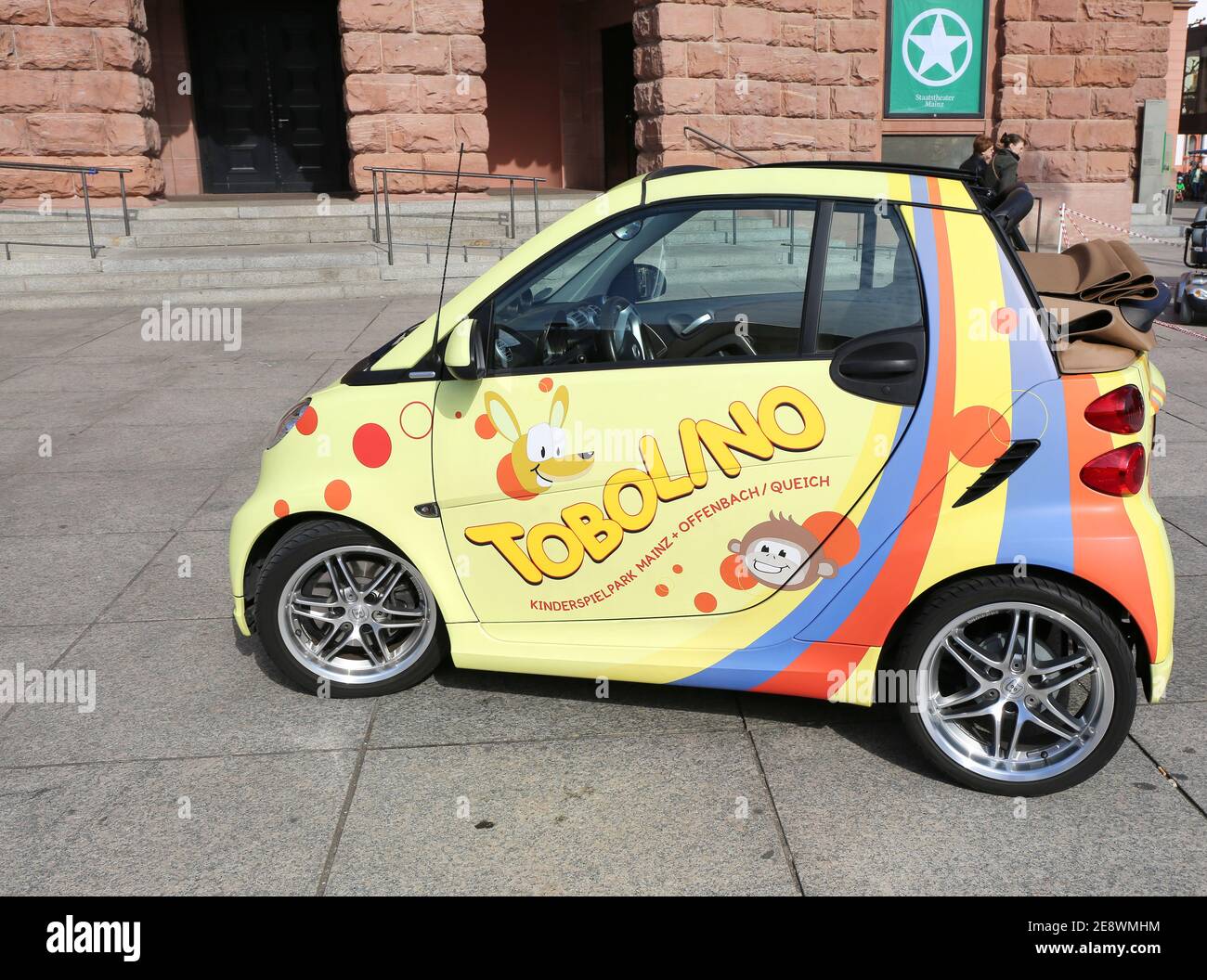 MARCH 28-MAINZ,GERMANY:Yellow German Auto Smart for two with ...