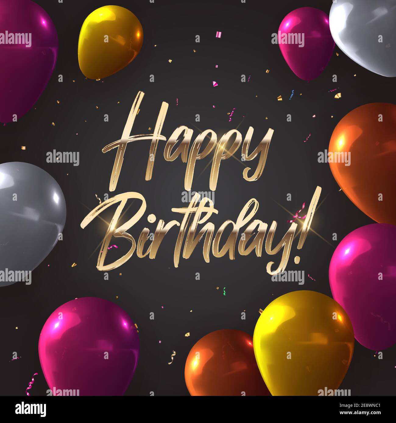 Realistic 3d balloon background for party, holiday, birthday, promotion ...