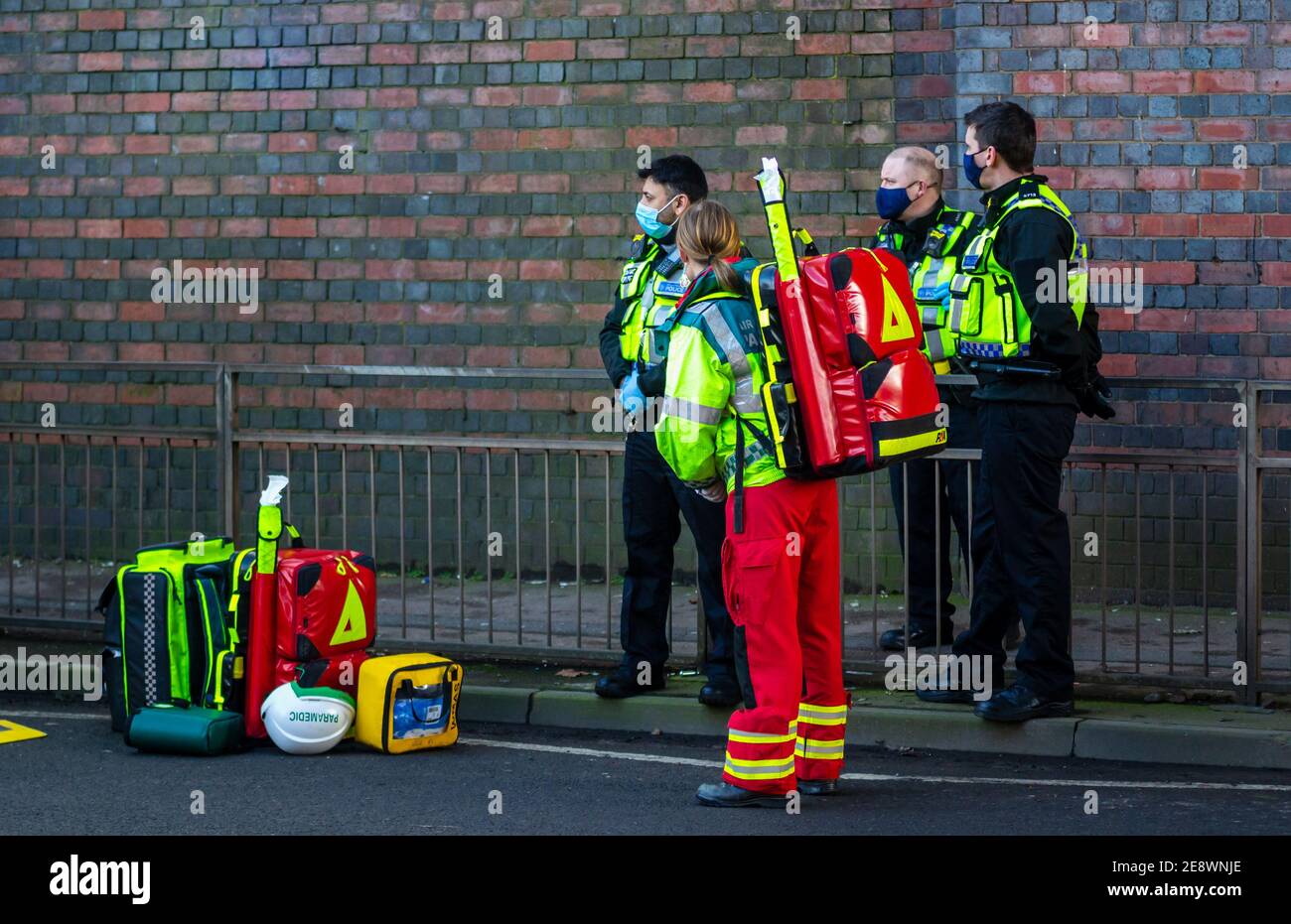 Two paramedic officers hi-res stock photography and images - Alamy