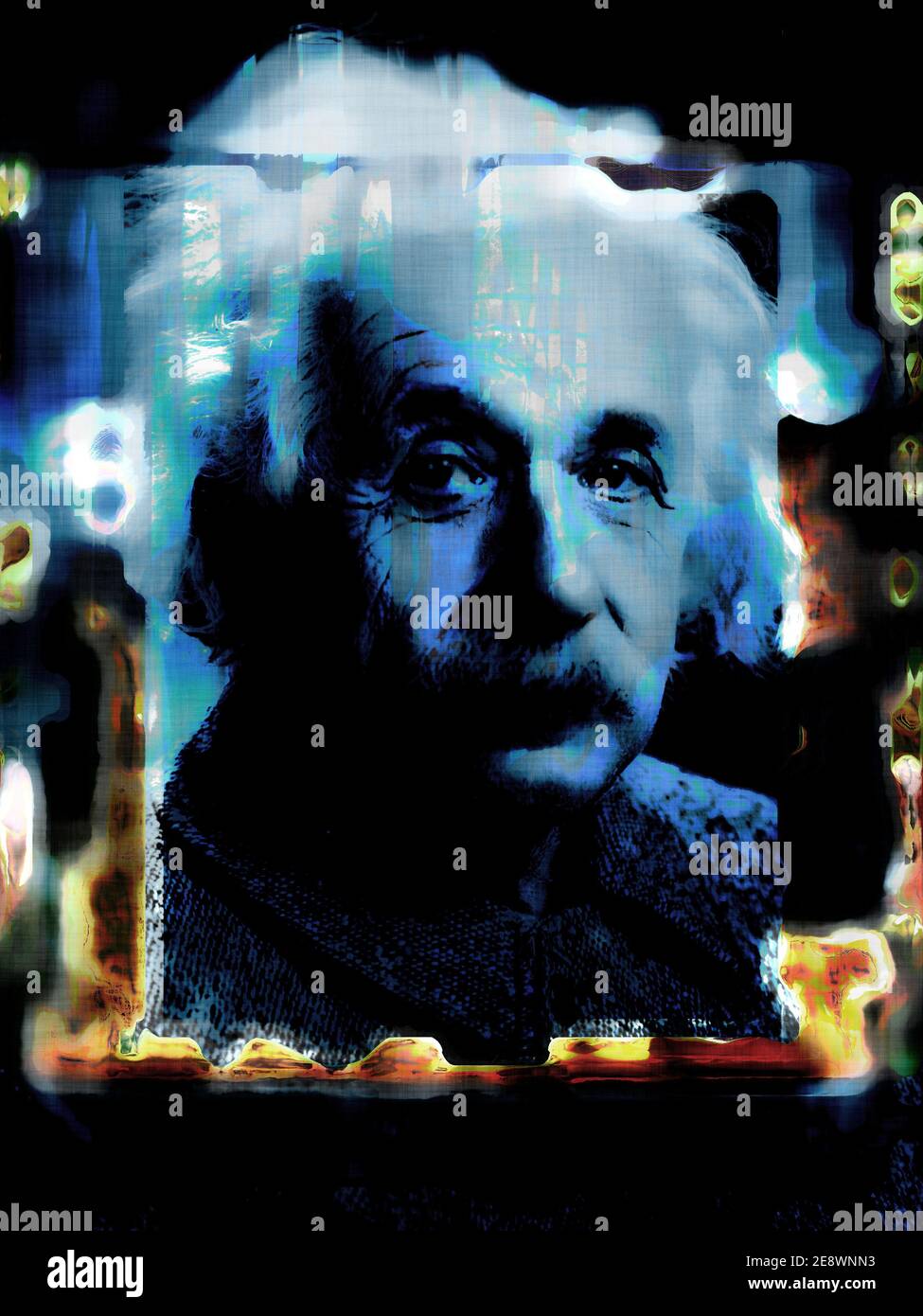 Albert Einstein artistic modification, appropriation art Stock Photo ...