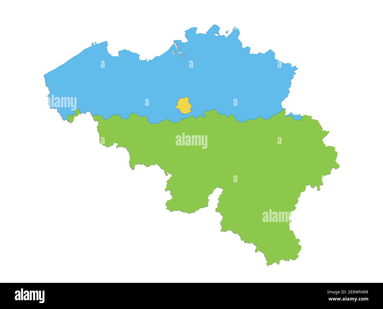 Belgium map, Provinces of Belgium, color map isolated on white ...