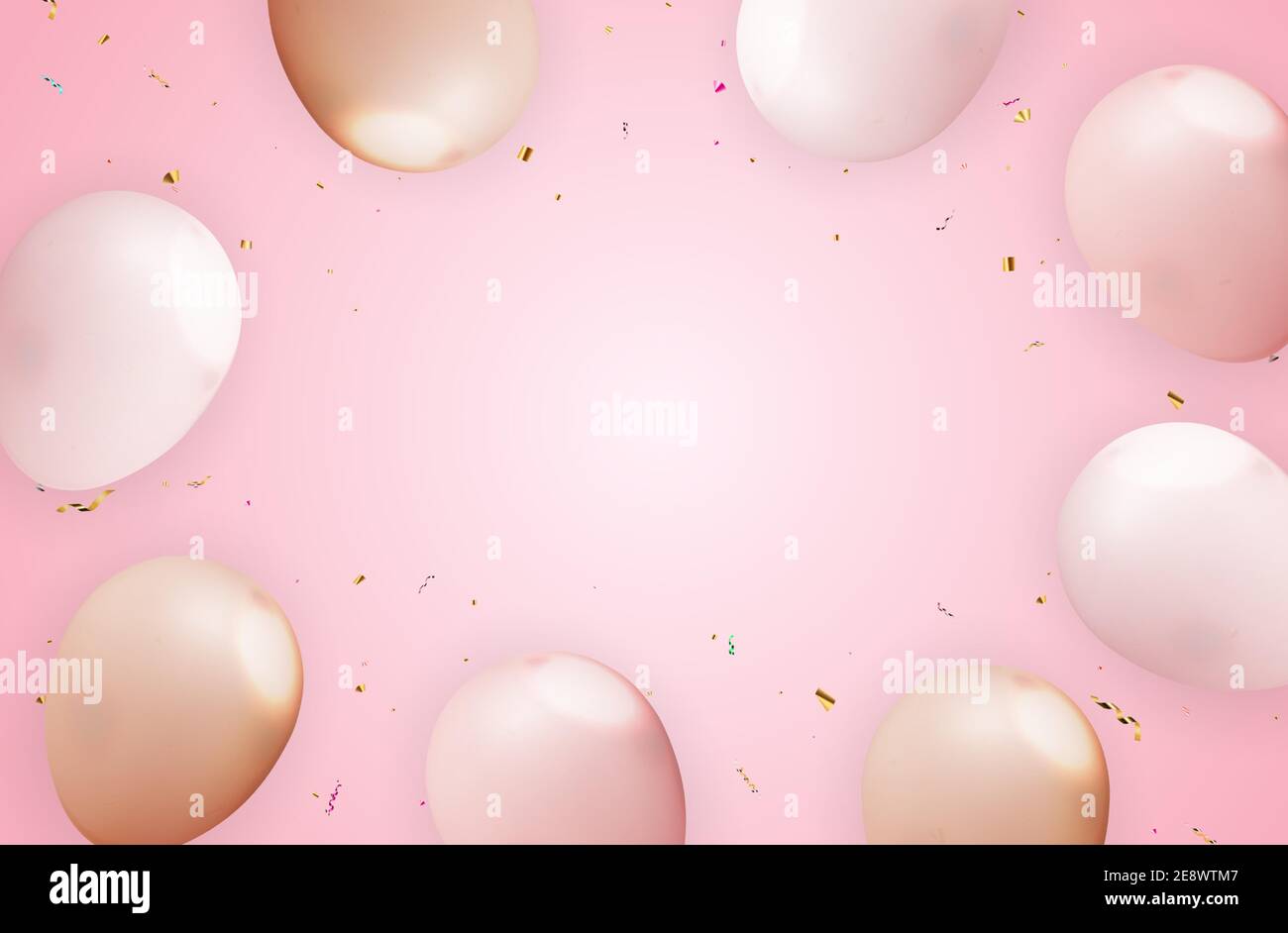 Realistic 3d balloon background for party, holiday, birthday, promotion ...