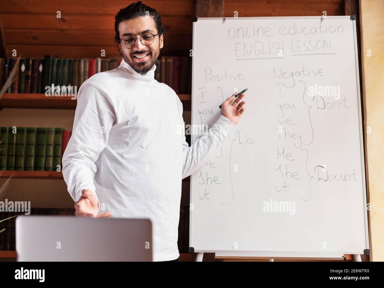 Indian male teacher hi-res stock photography and images - Alamy