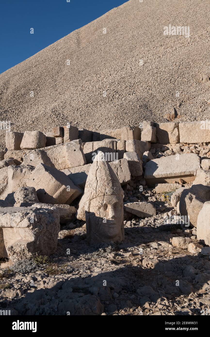 The colossal stone heads of Mount Nemrut in Turkey, a UNESCO World ...