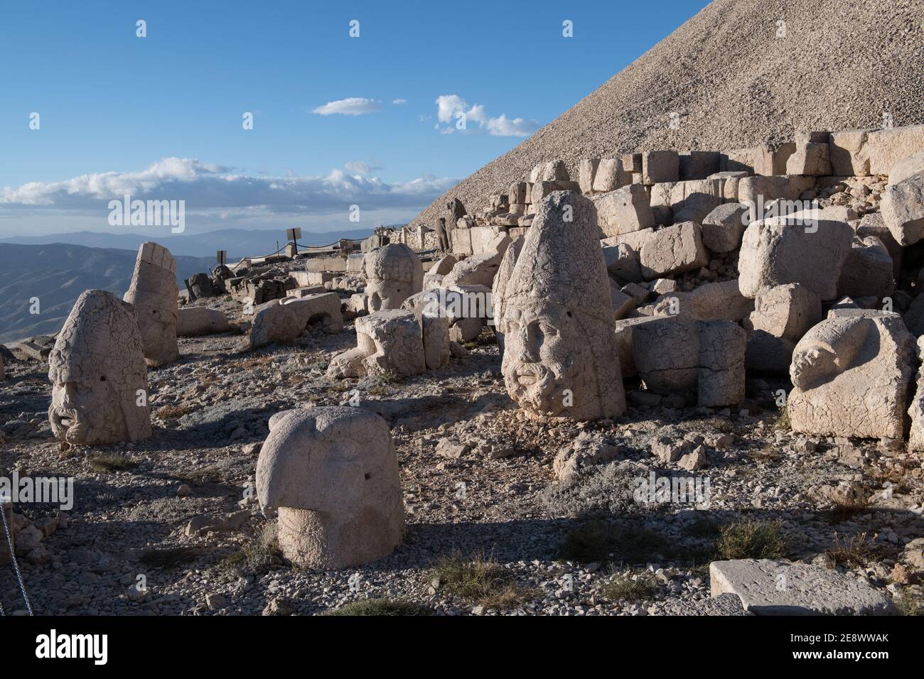 The colossal stone heads of Mount Nemrut in Turkey, a UNESCO World ...