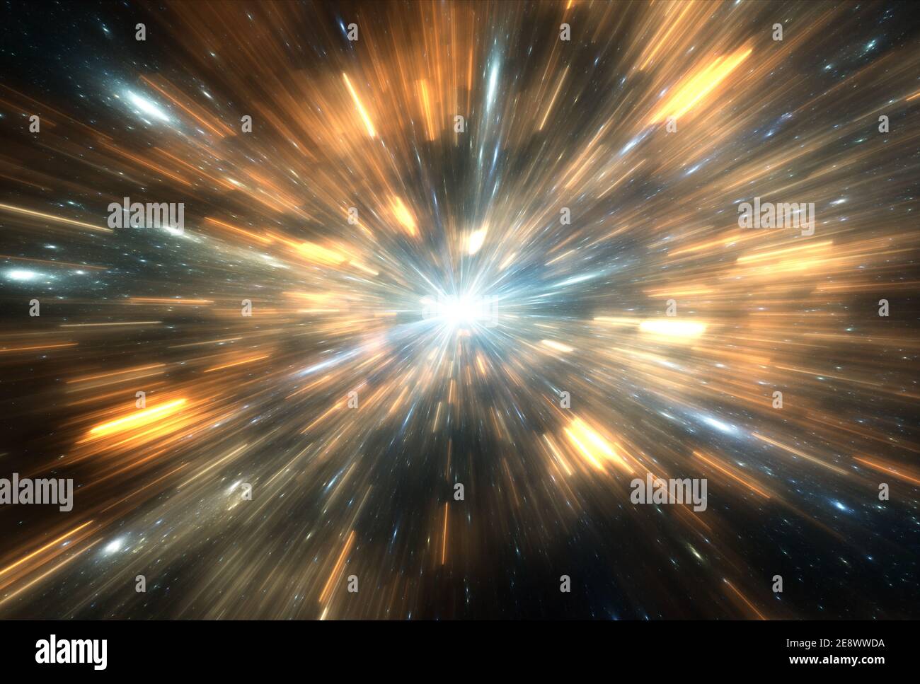 Glow color light particles explosion. 3D illustration Stock Photo - Alamy