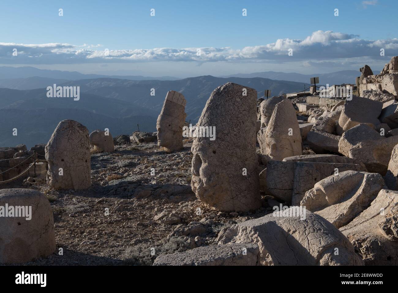 The colossal stone heads of Mount Nemrut in Turkey, a UNESCO World ...
