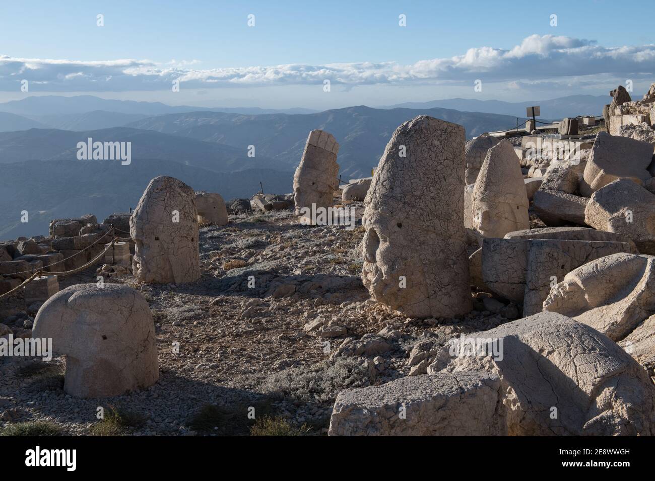 The colossal stone heads of Mount Nemrut in Turkey, a UNESCO World ...