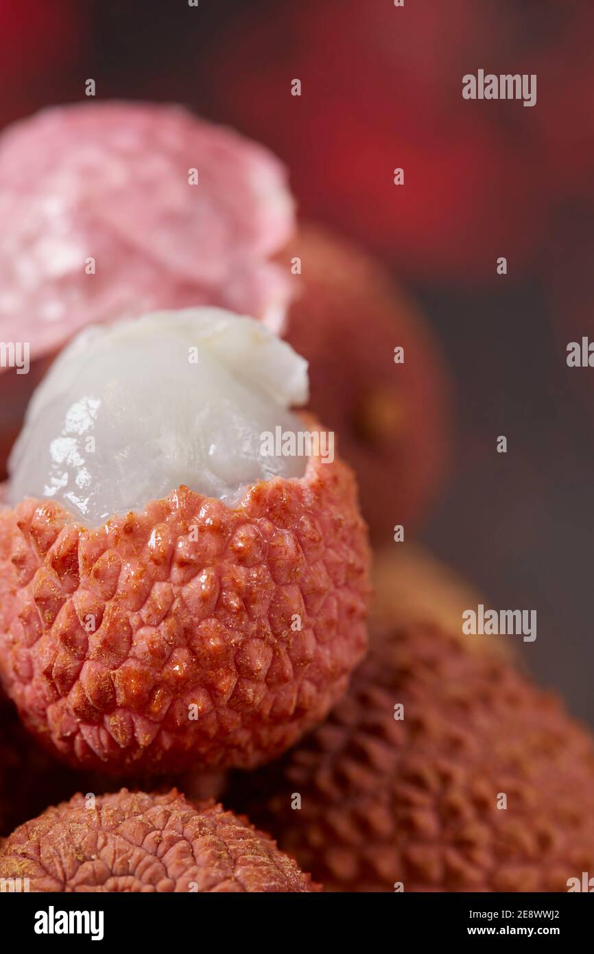 Colourful Lychees food still life Stock Photo - Alamy