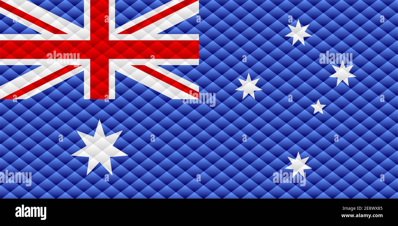 Mosaic flag of the Australia - Illustration, Three dimensional flag of ...