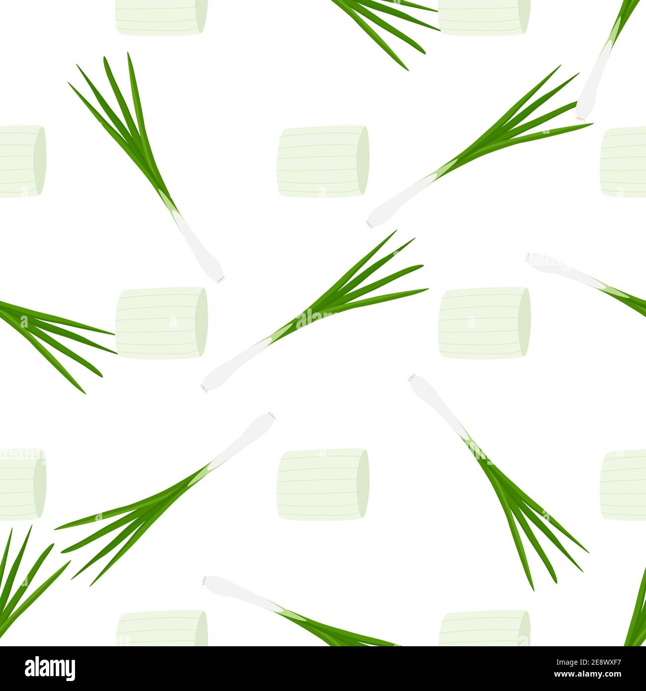 Fresh green onion scallion Stock Vector Images - Alamy