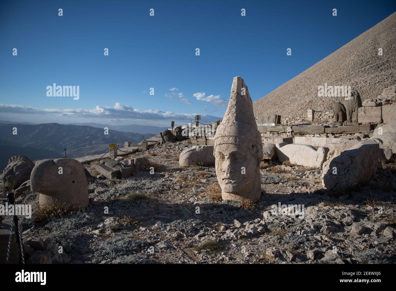 The colossal stone heads of Mount Nemrut in Turkey, a UNESCO World ...