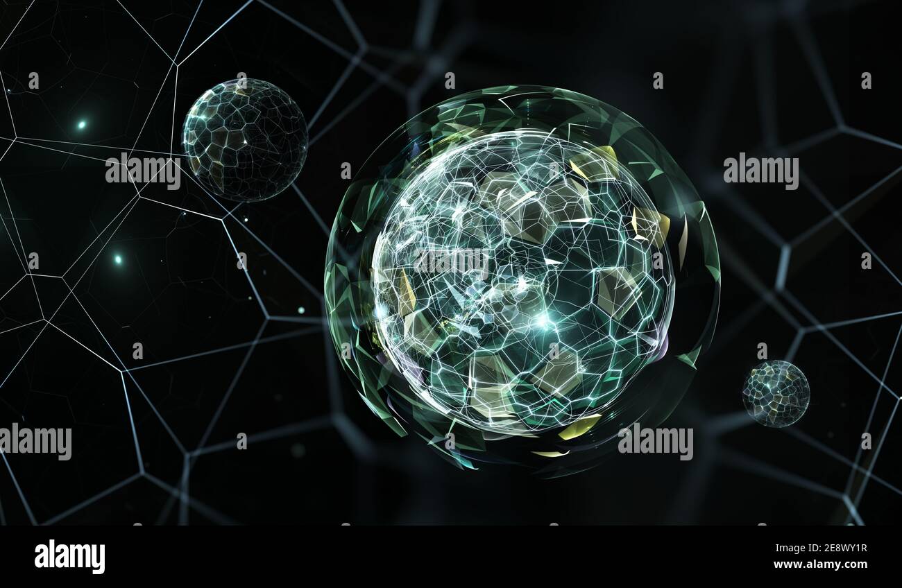 Quantum world, quantum mechanics. 3d illustration Stock Photo - Alamy