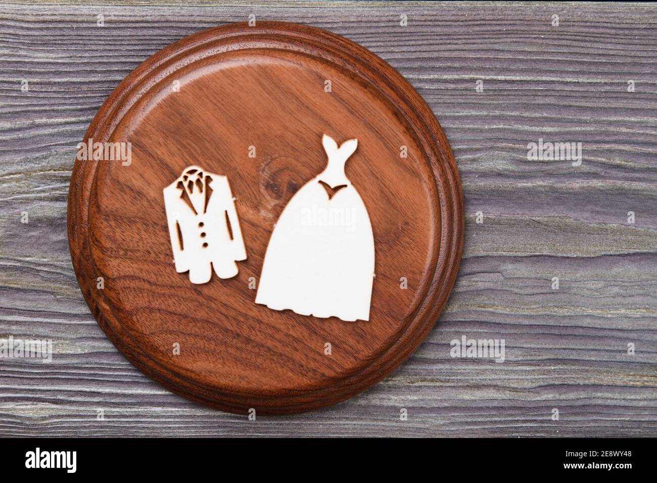 Flat lay sound block for judge gavel Stock Photo - Alamy