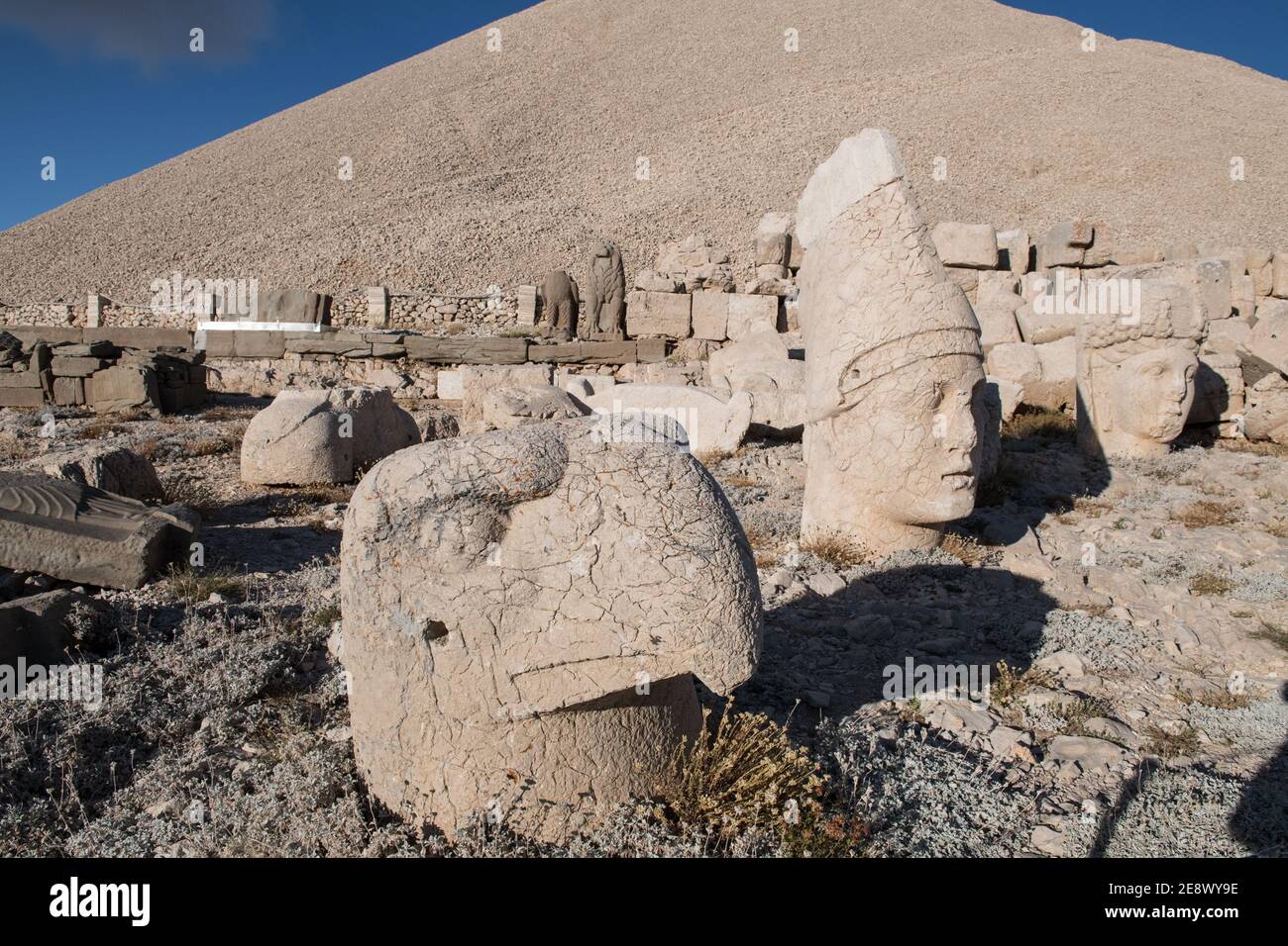 The colossal stone heads of Mount Nemrut in Turkey, a UNESCO World ...