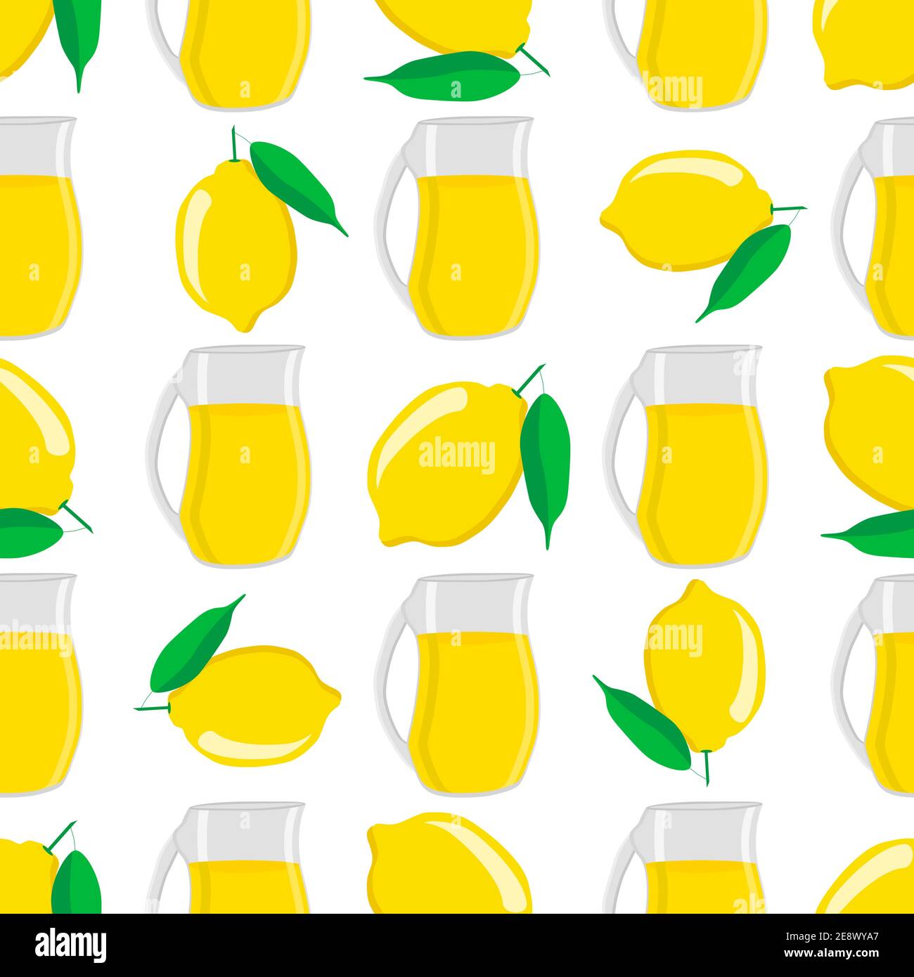 Illustration on theme big colored lemonade in lemon jug for natural ...