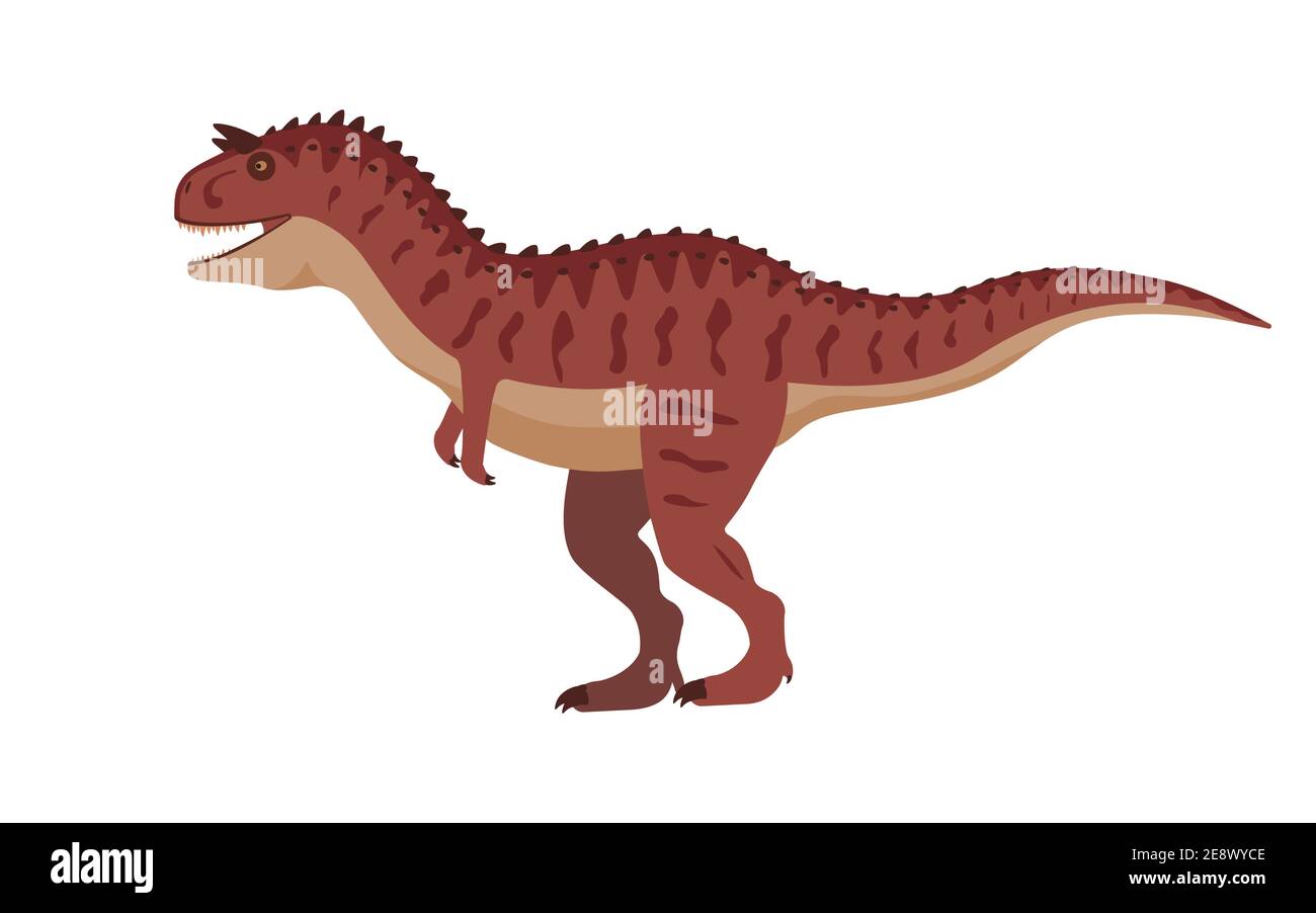 Carnotaurus dinosaur. Vector illustration of a prehistoric dinosaur ...