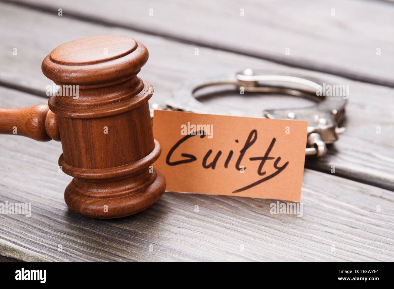 Guilty and crime concept Stock Photo - Alamy