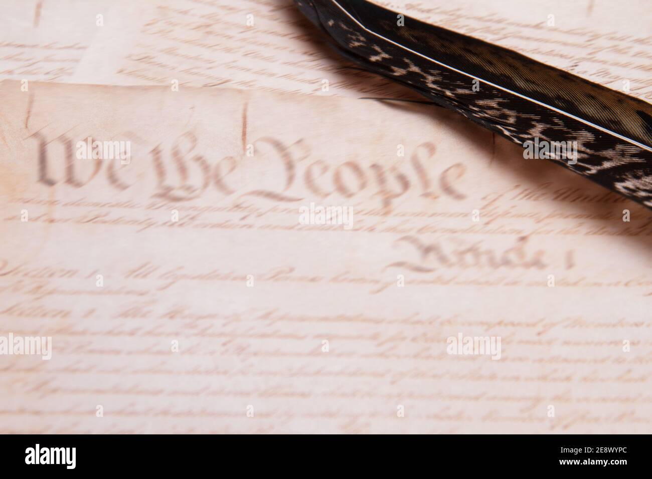 Close-up old writing with quill Stock Photo - Alamy