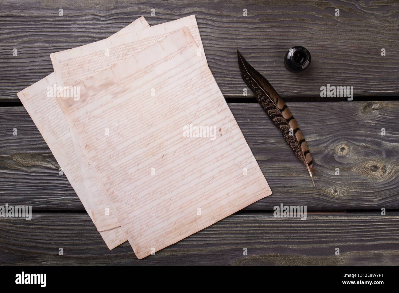 Retro historical writing concept Stock Photo - Alamy