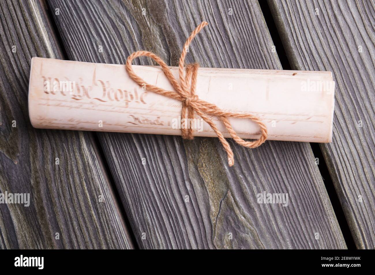 Old scroll tied with rope Stock Photo - Alamy
