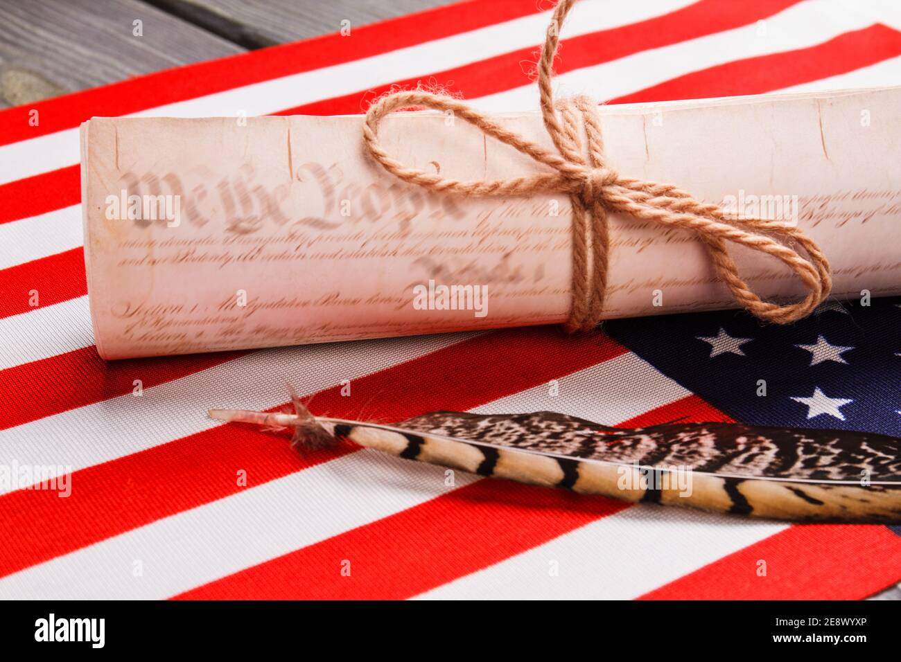 Old scroll with quill ink pen Stock Photo - Alamy