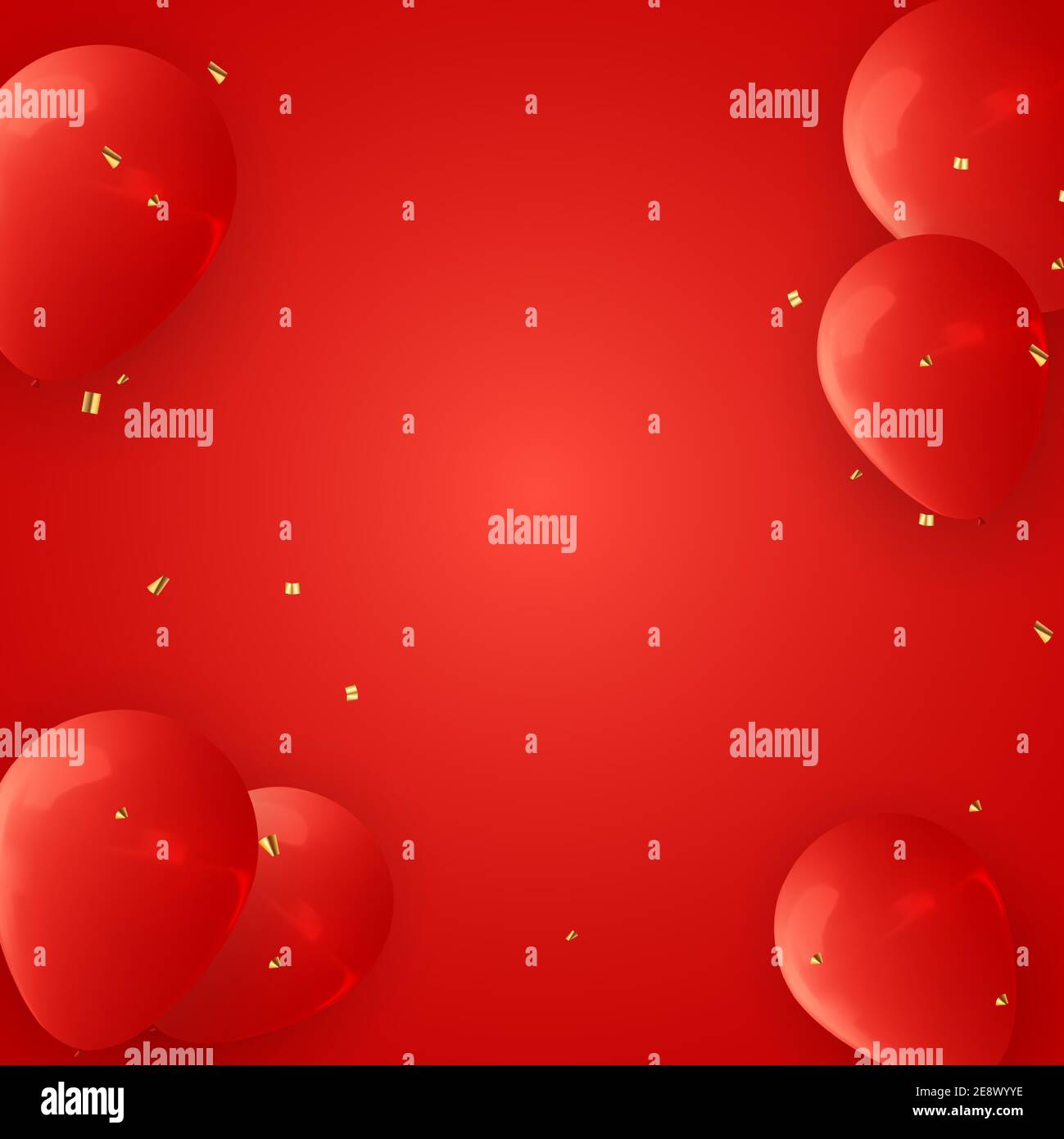 Realistic 3d balloon background for party, holiday, birthday, promotion ...