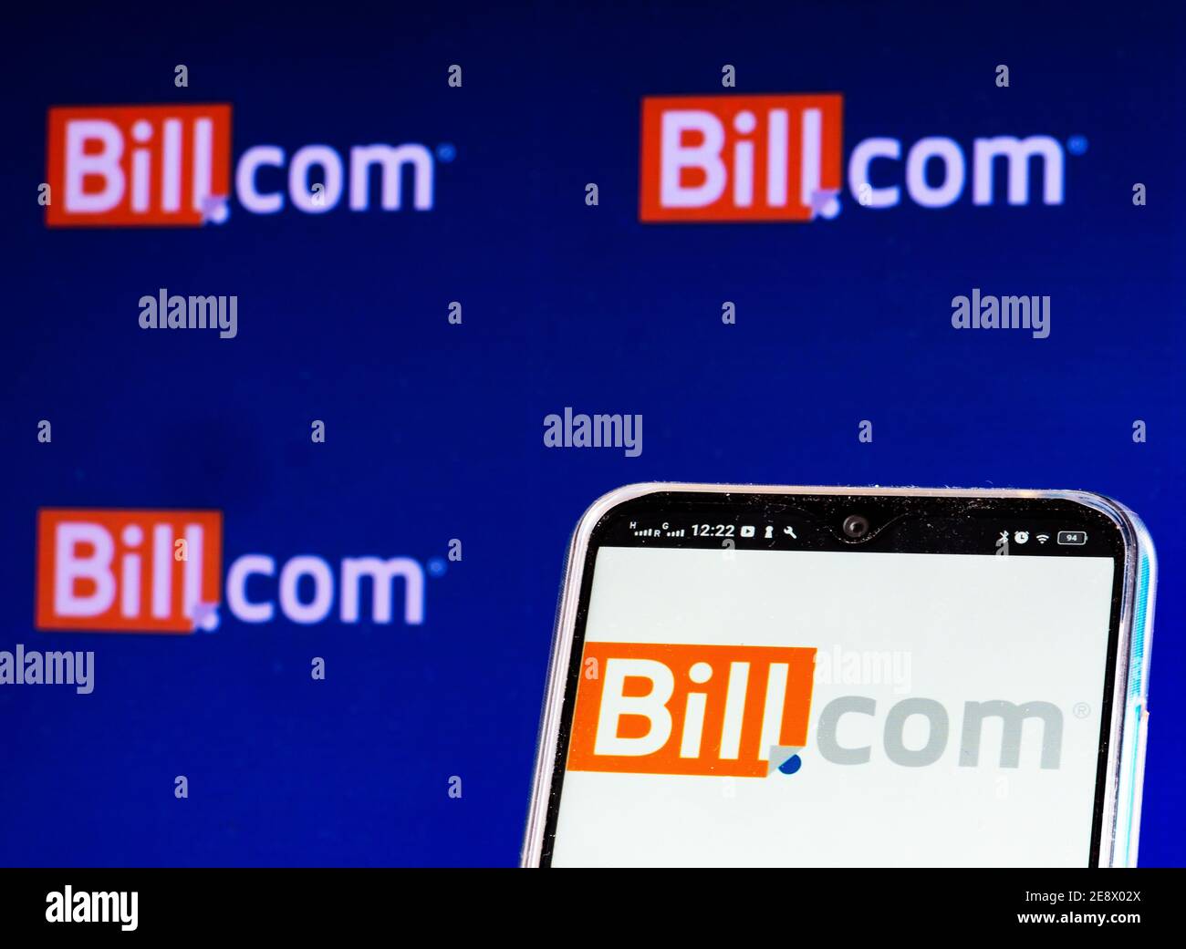 In this photo illustration a Bill.com Holdings, Inc. logo is seen ...
