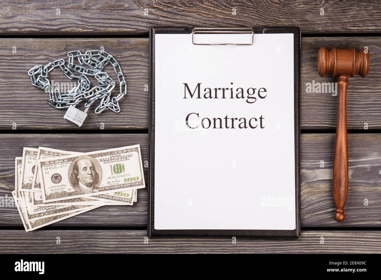 Marriage contract as a prison concept Stock Photo - Alamy
