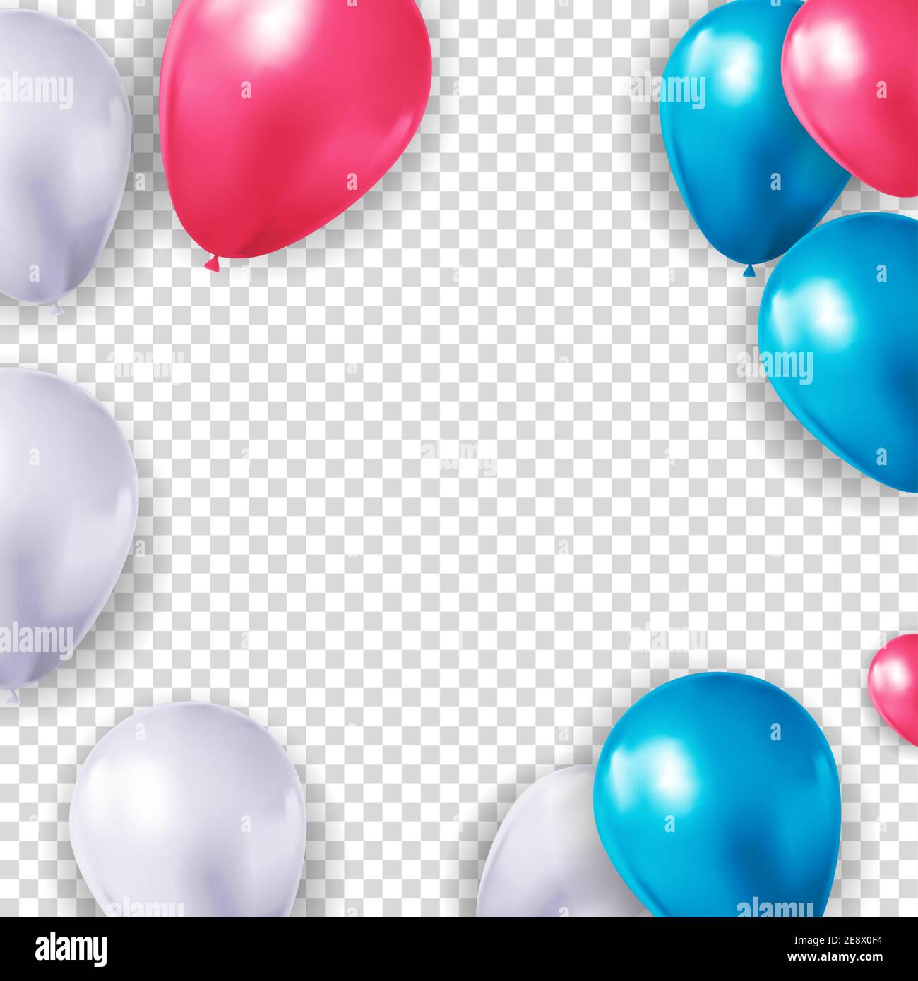 Realistic 3d balloon background for party, holiday, birthday, promotion ...