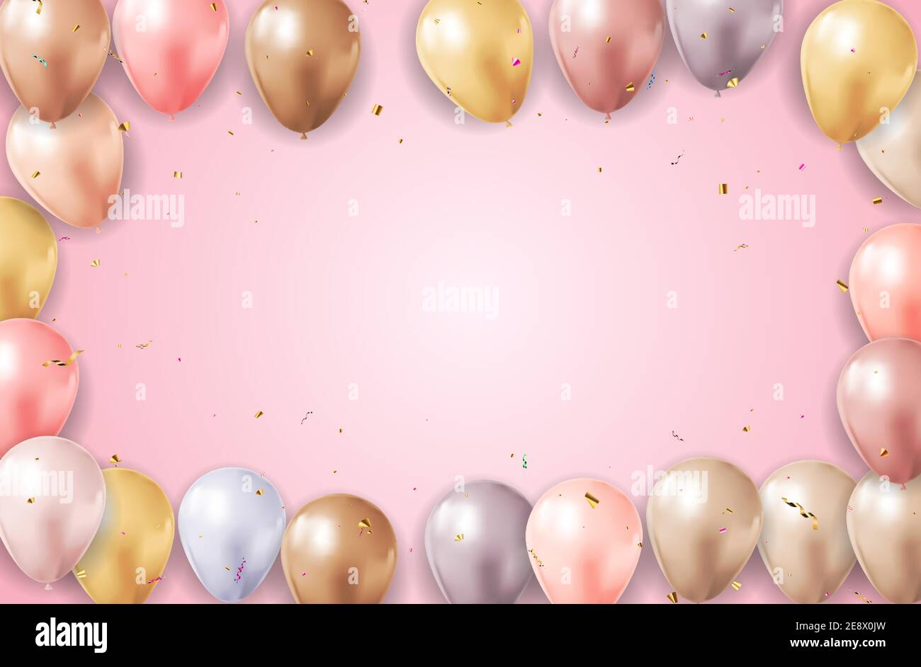 Realistic 3d balloon background for party, holiday, birthday, promotion ...