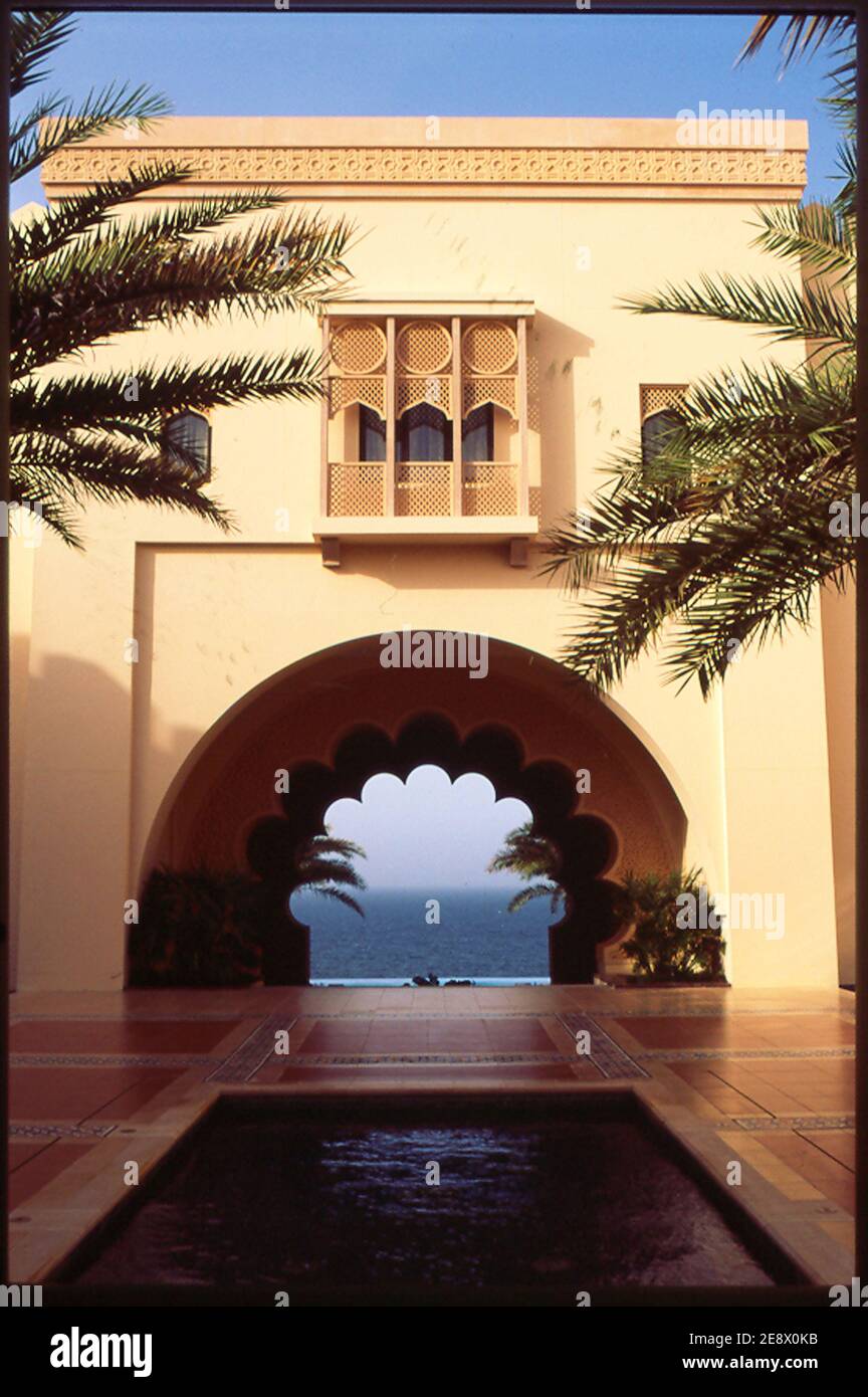 Modern Mughal Architecture at Al Husn hotel, Muscat, Oman Stock Photo ...
