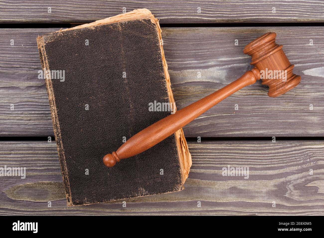 Wood gavel on old hi-res stock photography and images - Alamy
