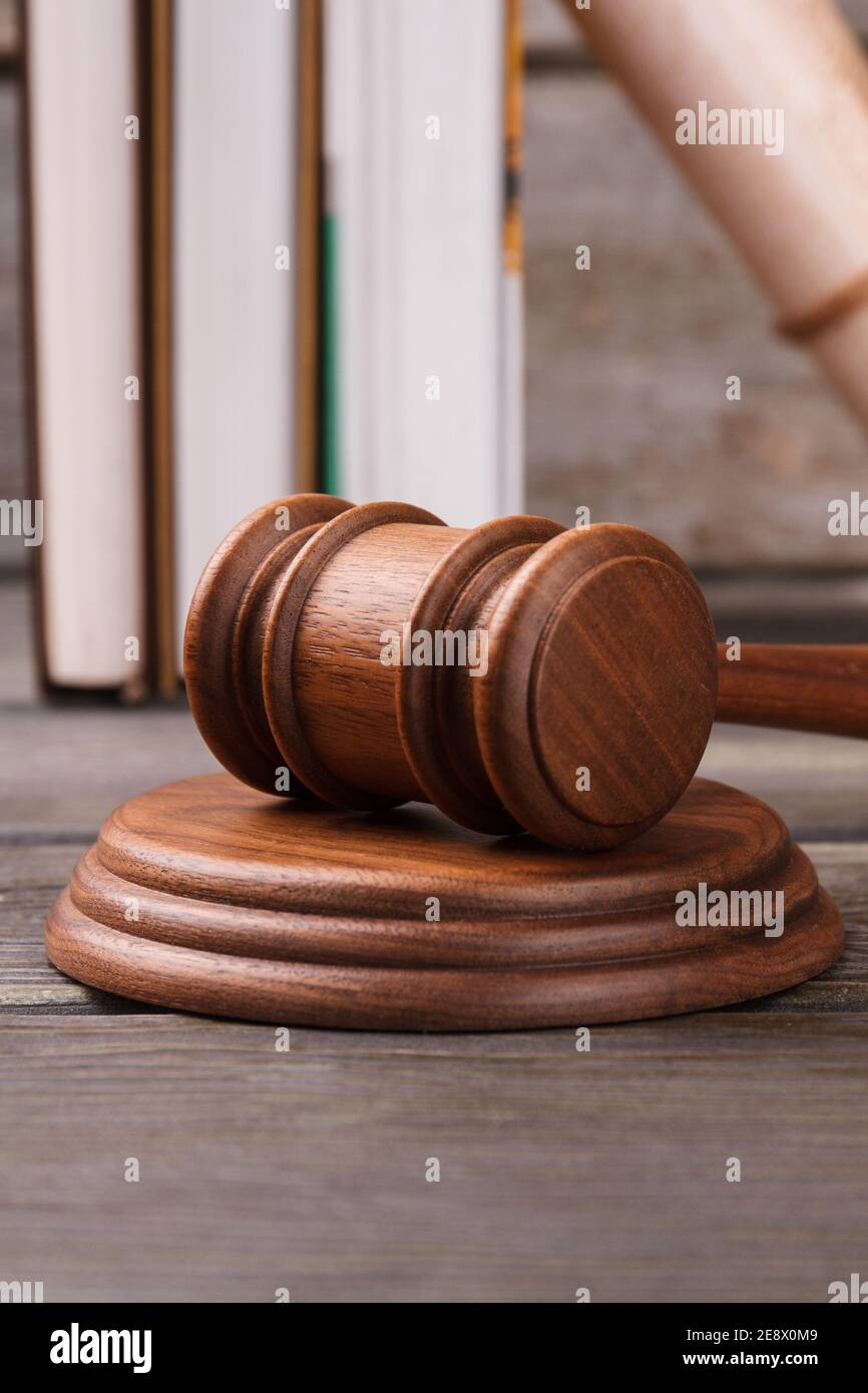 Close-up judge gavel and sounding block Stock Photo - Alamy