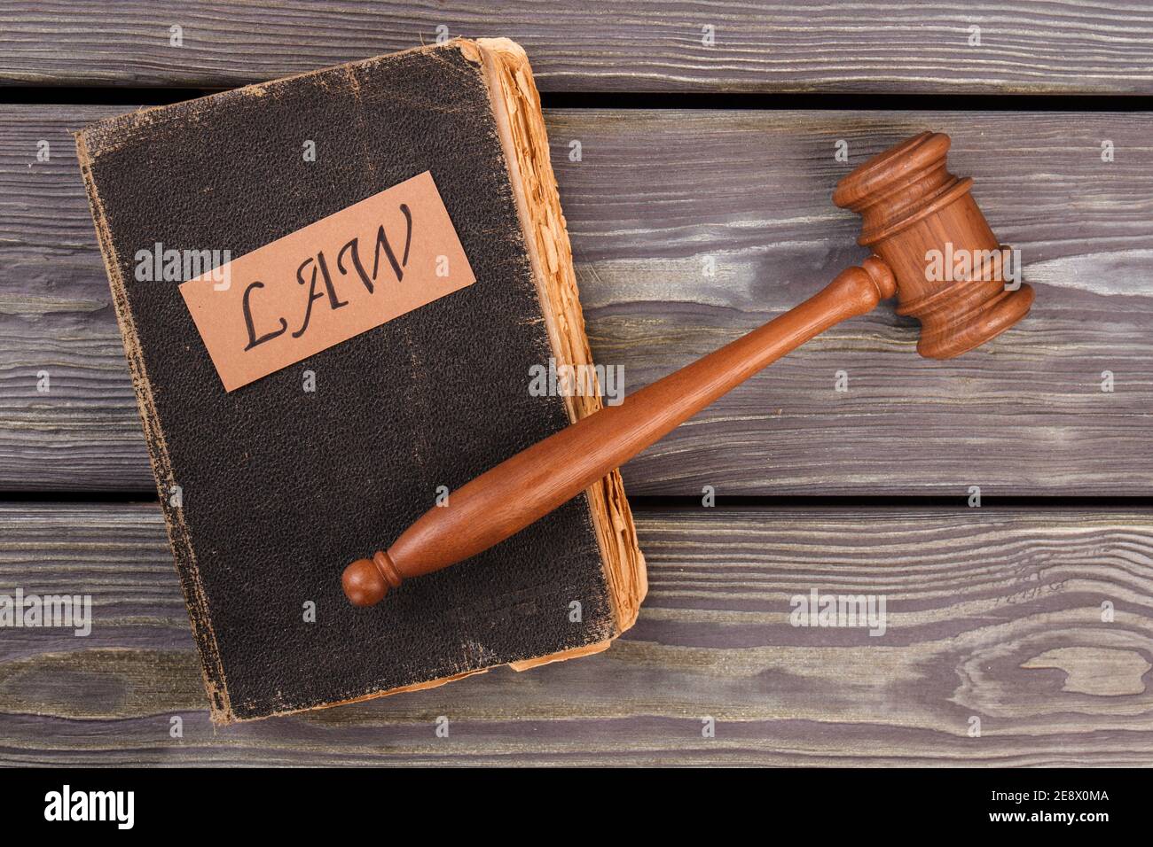 Law book and gavel Stock Photo - Alamy