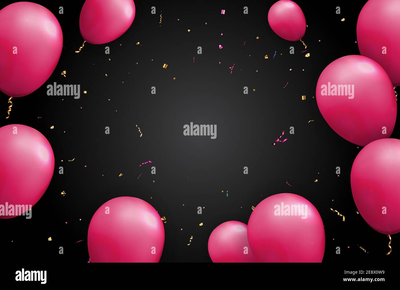 Realistic 3d balloon background for party, holiday, birthday, promotion ...