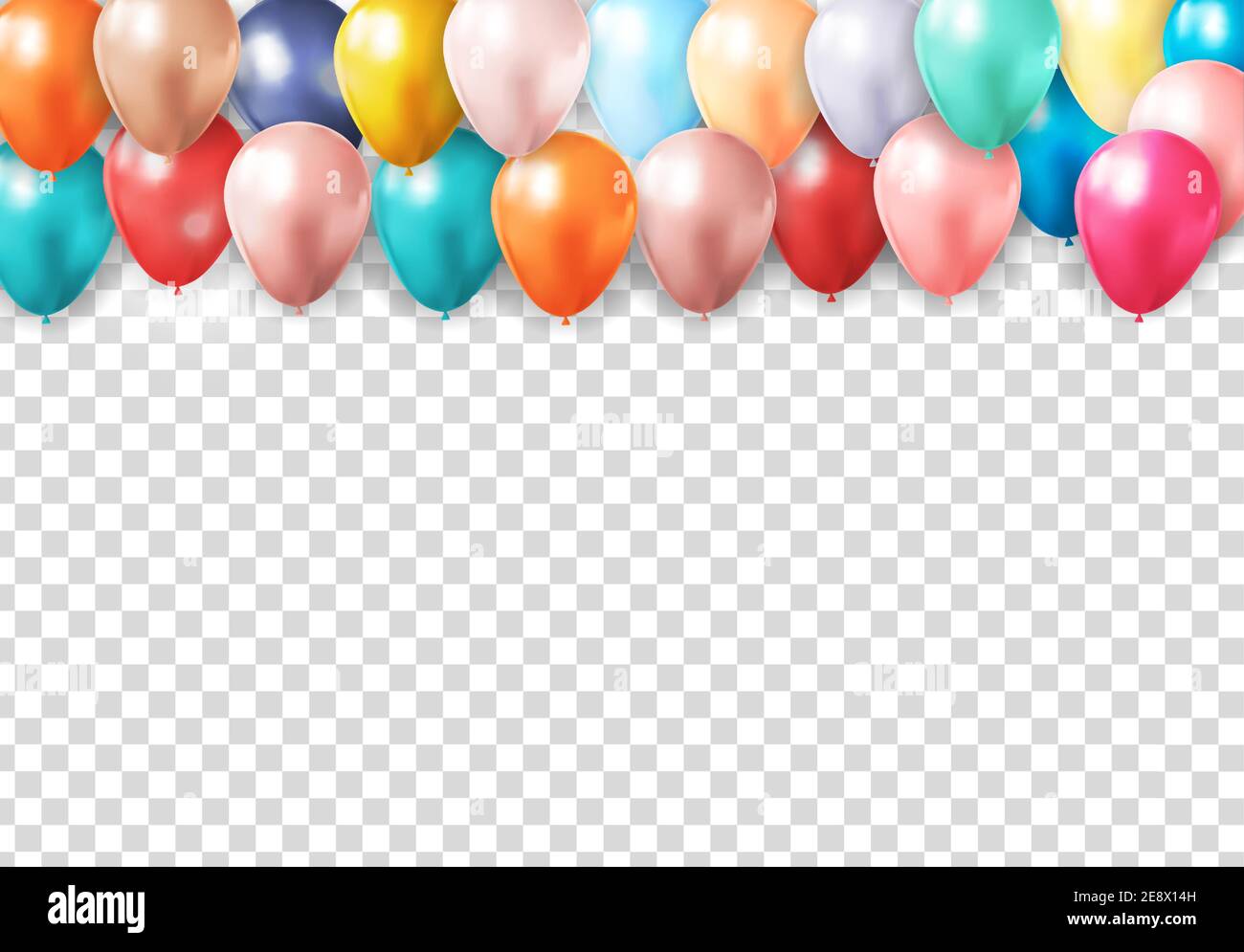 Realistic 3d balloon background for party, holiday, birthday, promotion ...
