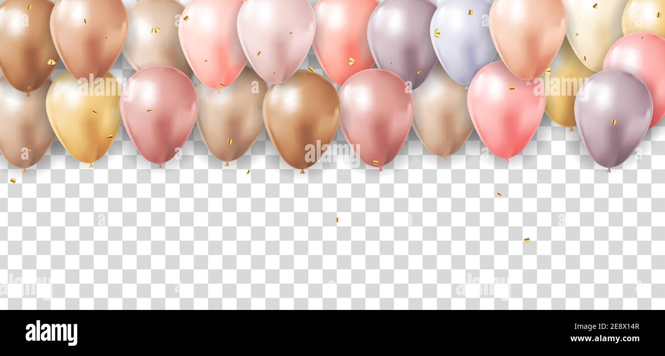 Realistic 3d balloon background for party, holiday, birthday, promotion ...