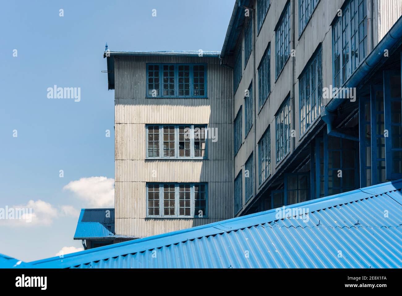 Bulding of the damro tea factory and lounge and tea plantation, Sri ...