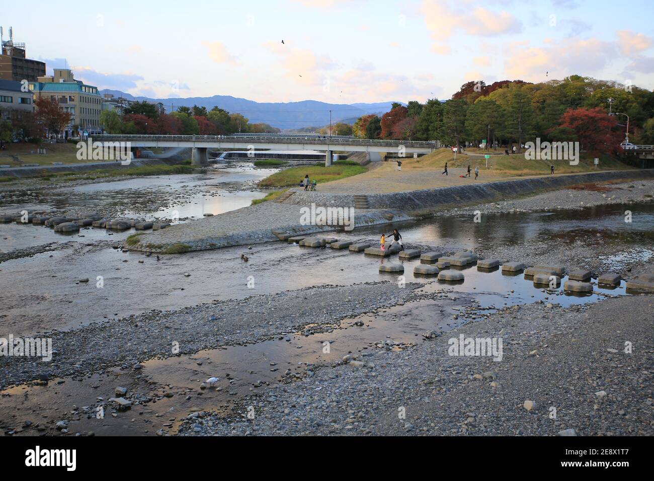 Kamo River, kyoto main river, one of famous river in japan Stock Photo ...