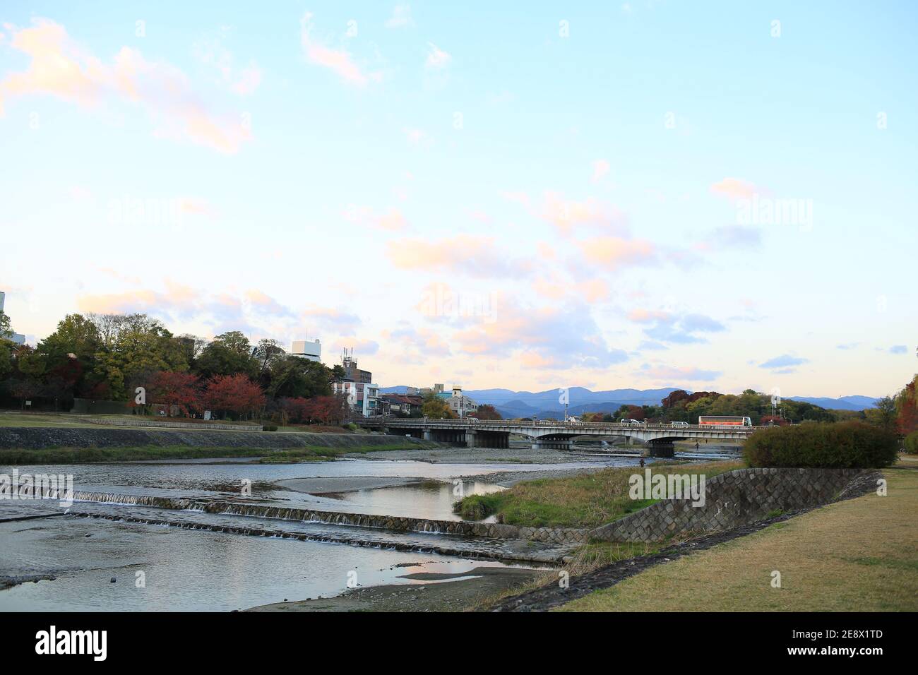 Kamo River, kyoto main river, one of famous river in japan Stock Photo ...