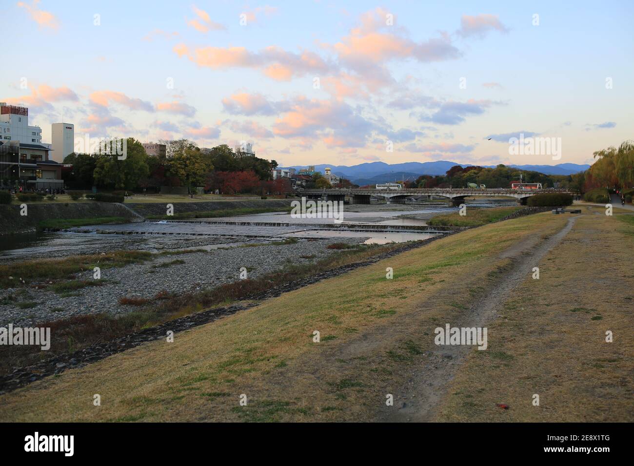 Kamo River, kyoto main river, one of famous river in japan Stock Photo ...